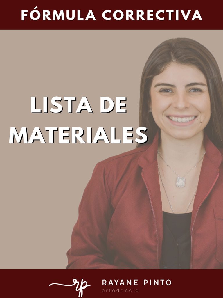 Lista de Materiales - Fórmula Correctiva | PDF