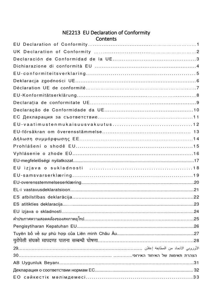 OnePlus 10 Pro (NE2213) EU DoC V3.0 (Multilingual) | PDF | Regulation