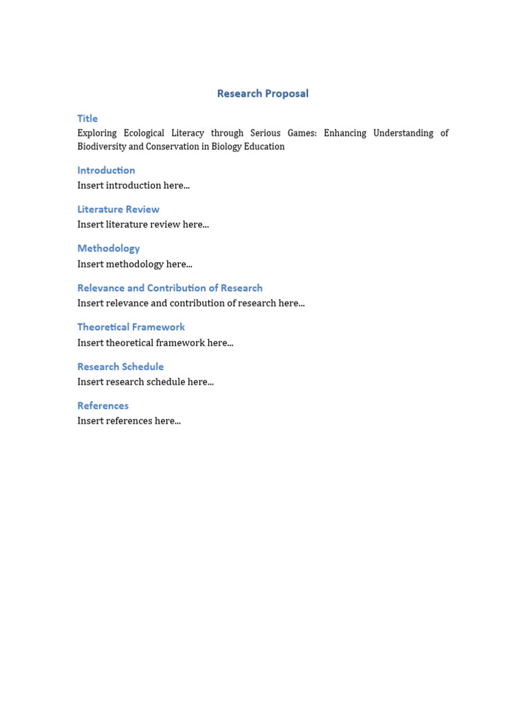 PHD Research Proposal Template | PDF