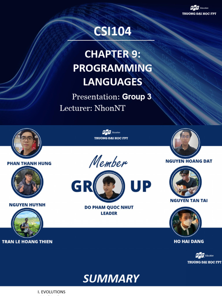 FA23 G3 Presentation - Chapter9 | PDF | Computer Program | Programming