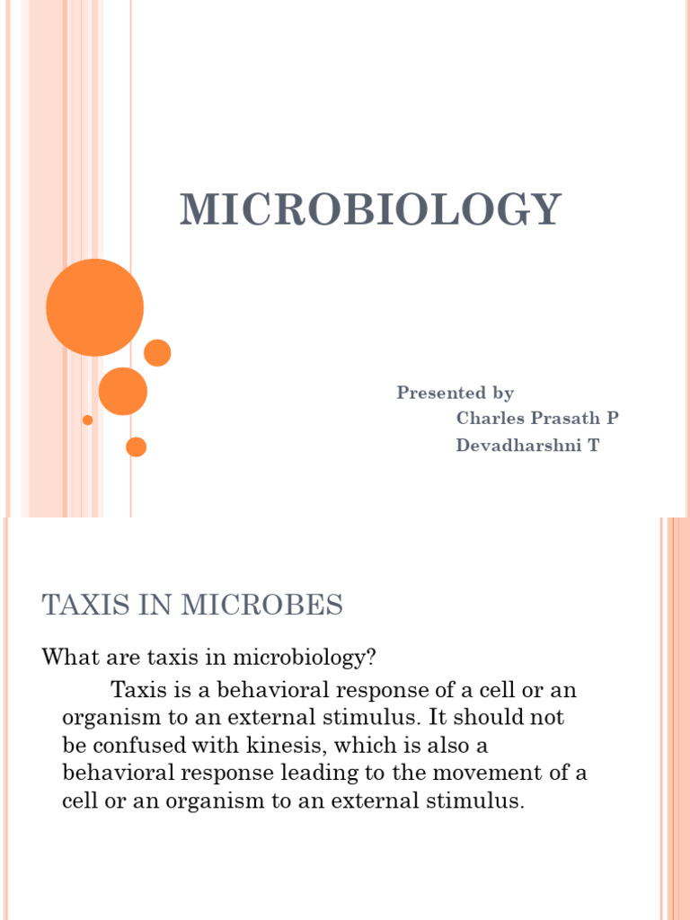 Types of Taxis in Microbiology | PDF | Chemotaxis | Organisms