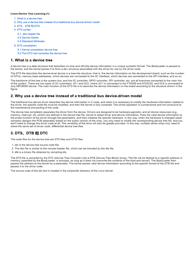 Device Tree Learning (DTS) by SSM | PDF | Device Driver | Computer File