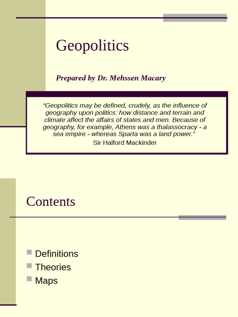 Geopolitics 1 | PDF | Geopolitics | World Systems Theory