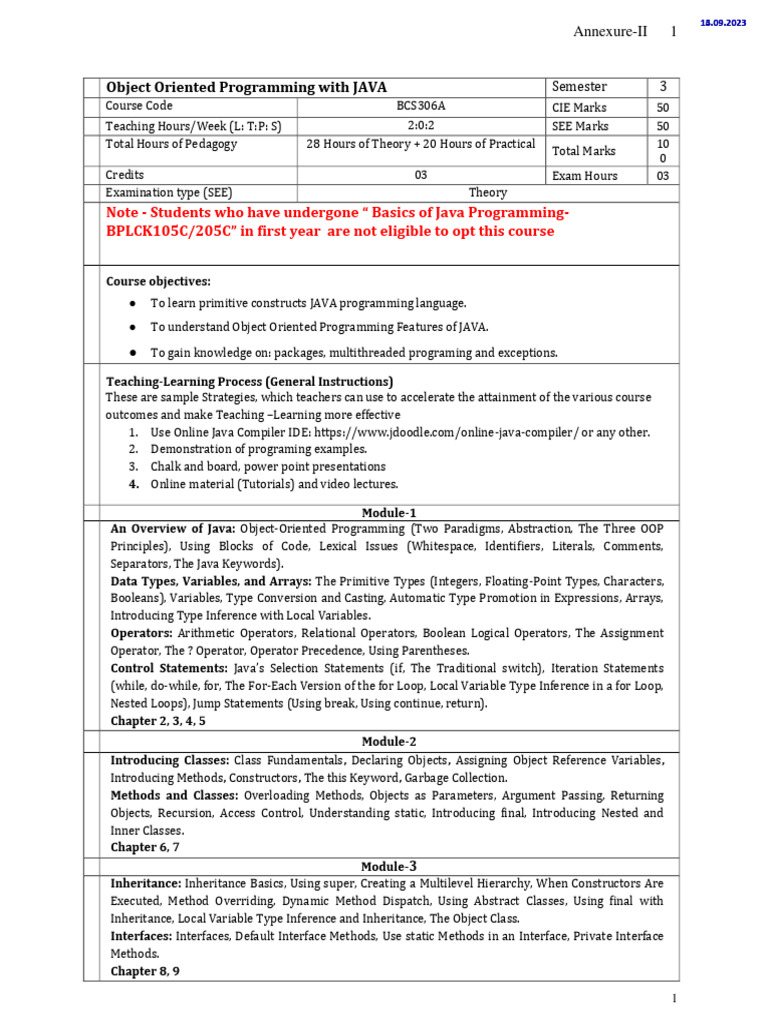 2csedssyll 20 24 | PDF | Method (Computer Programming) | Class (Computer Programming)