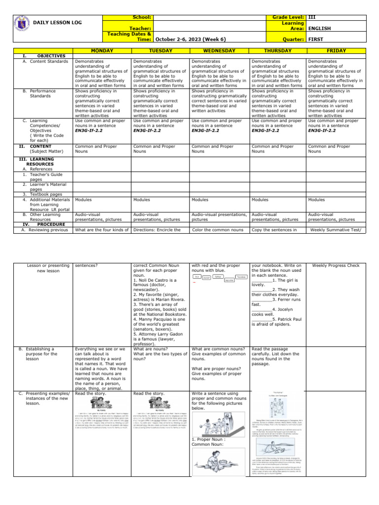 Eng-W6 DLL | PDF | Noun | English Language