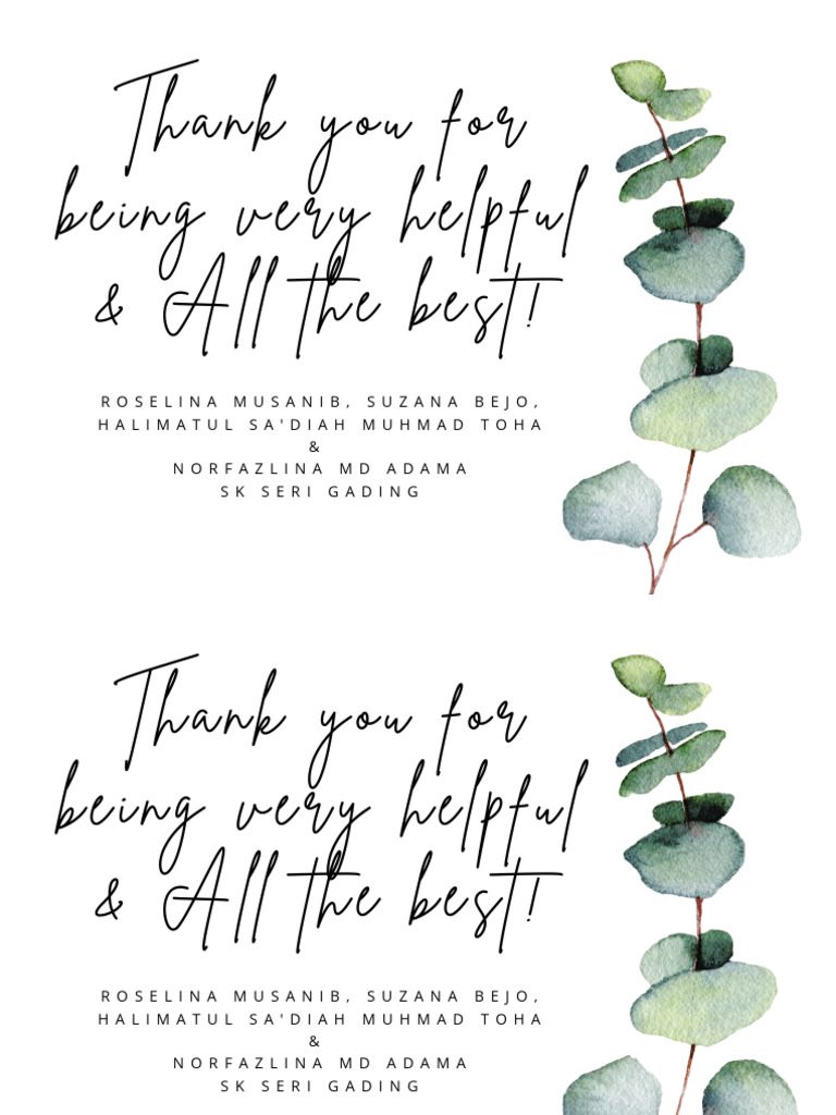 Thank You Card | PDF