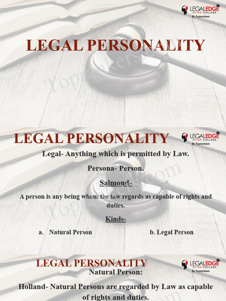 Legal Personality | PDF | Corporations | Legal Concepts