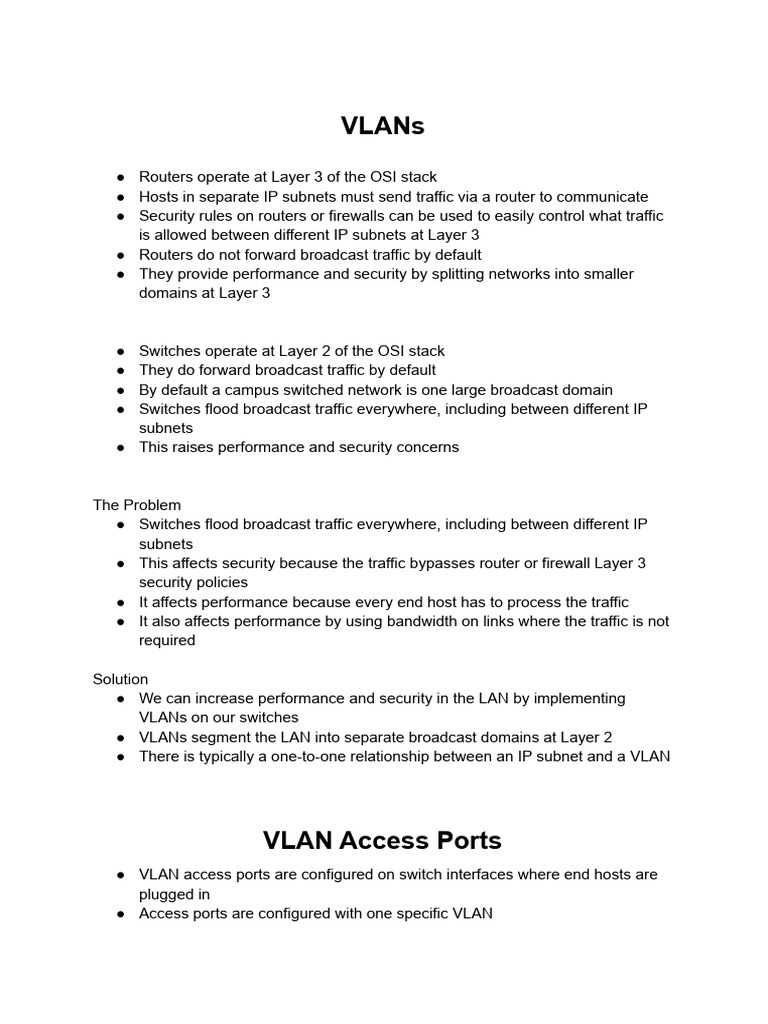 VLAN | PDF | Network Switch | Router (Computing)