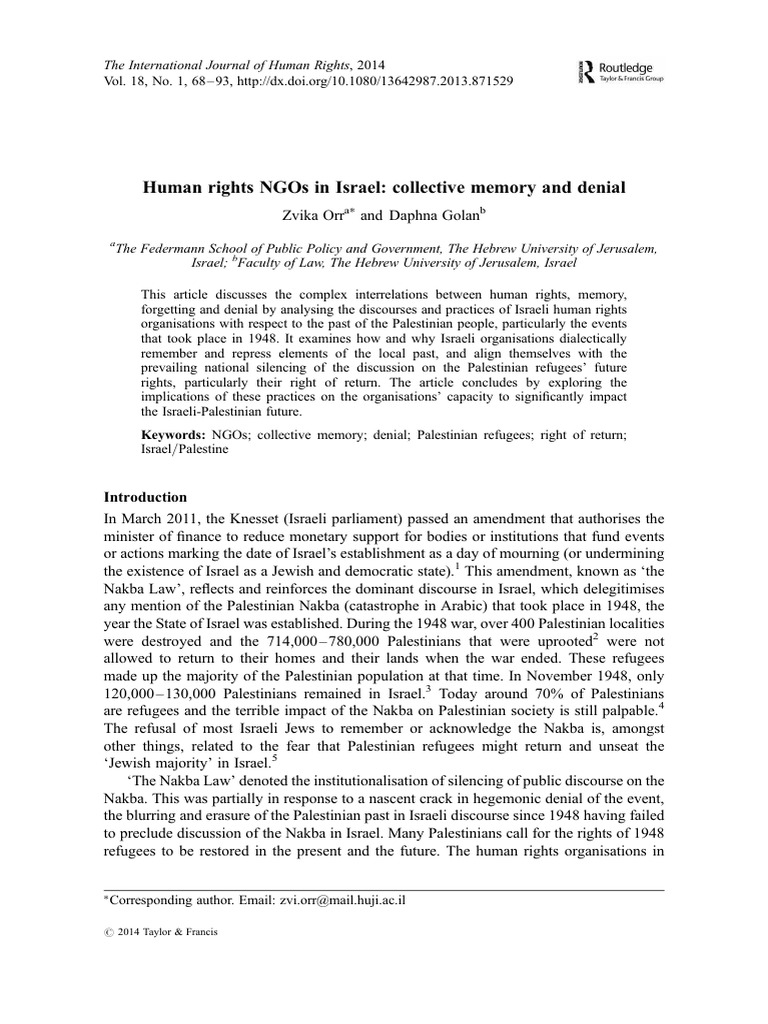 Human Rights | PDF | Israel | World Politics