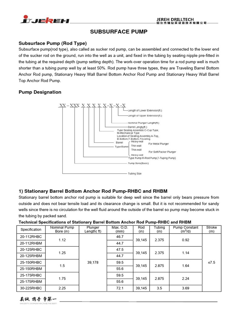 Subsurface Pumps | PDF | Pump | Viscosity
