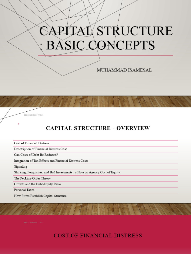 Capital Structure BASIC CONCEPTS | PDF | Capital Structure | Business