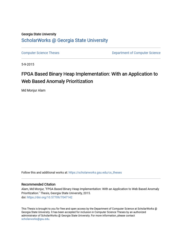 Fpga Based Binary Heap Implementation With An Application To Web Pdf Algorithms And Data