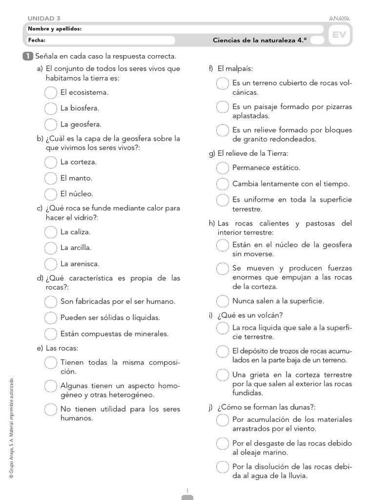 Tema 3 CONO | PDF | Roca (geología) | Tierra
