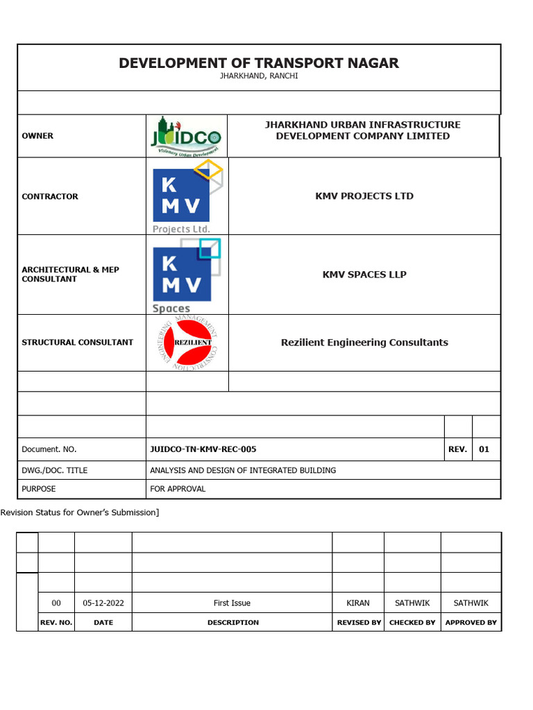 Juidco TN KMV Rec 005 r0 Integrated Building | PDF | Strength Of ...