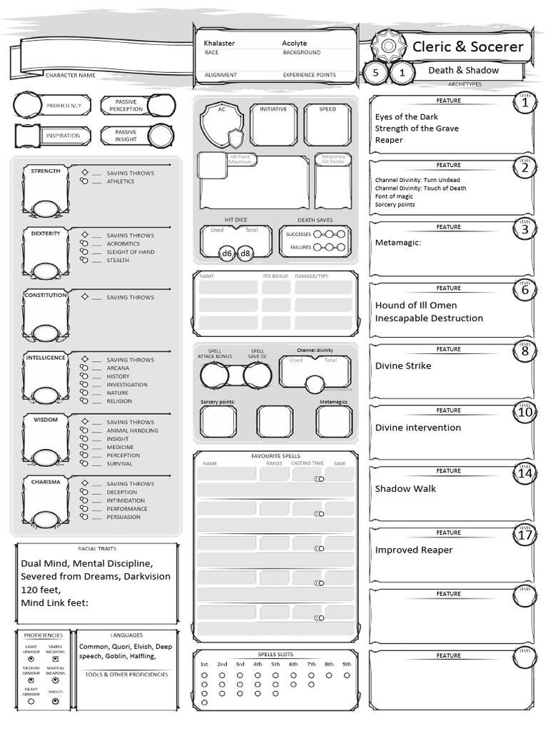 Mithrum Sao Jamals Spell Multiclass Sheet 2 | PDF | Wizards Of The ...