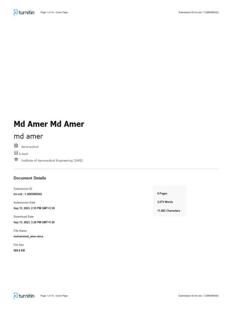 Mohammed Amer (1.) | PDF | Aircraft | Aerospace Engineering