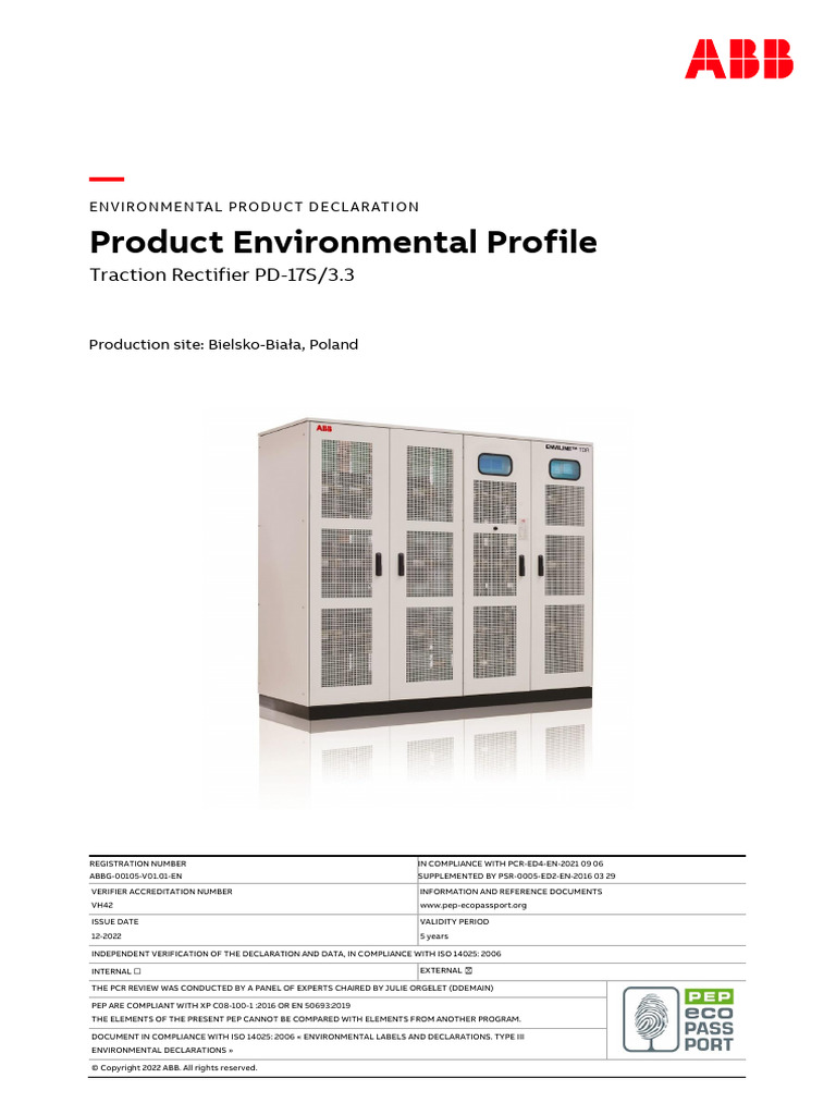 ABBG 00105 V01.01 en PD 17S 3.3 Product Environmental Profile | PDF ...