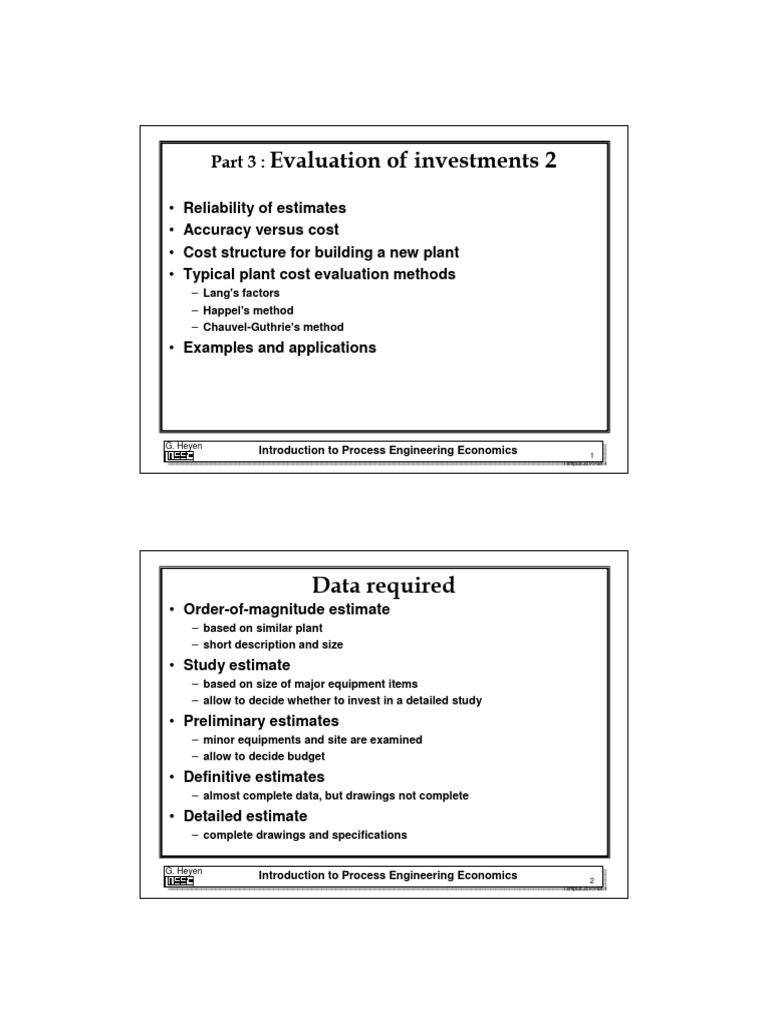Introduction To Process Engineering Economics22222 | PDF | Economics ...