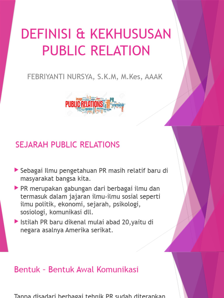 P2 PR (Definisi Dan Kekhususan PR) | PDF