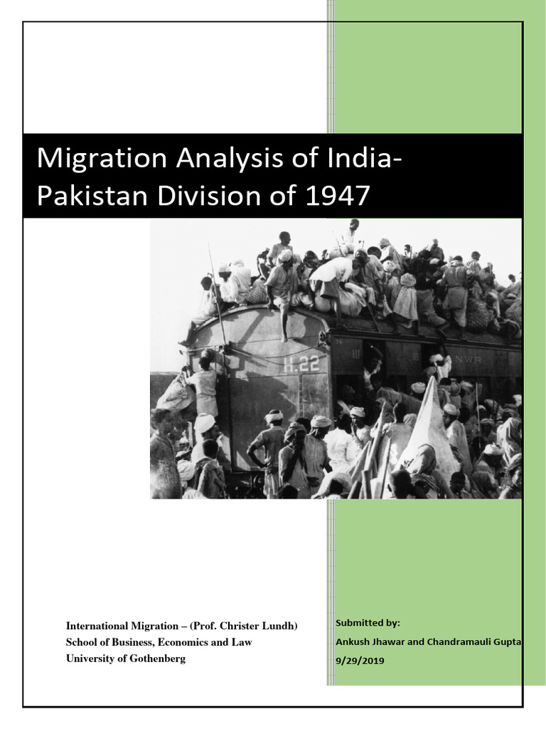 guptachandramauli_121050_1486277_International_Migration_Final_Paper | PDF | Partition Of India ...
