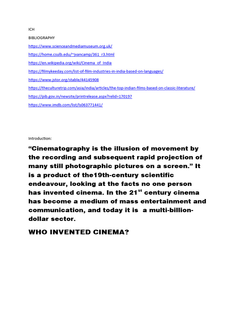 Cinematography | PDF | Cinema Of India