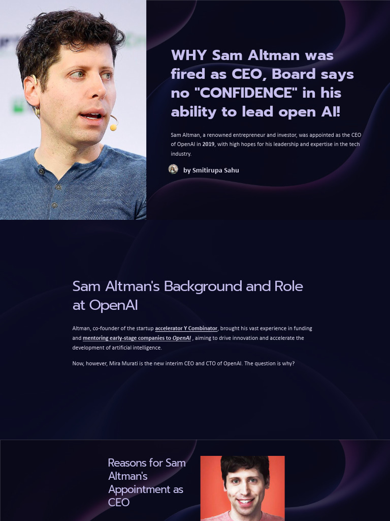 Reasons Behind Sam Altman's Firing | PDF | Artificial Intelligence ...