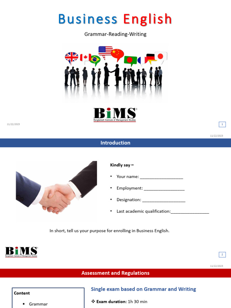 Business: English | PDF | Grammatical Tense | Verb