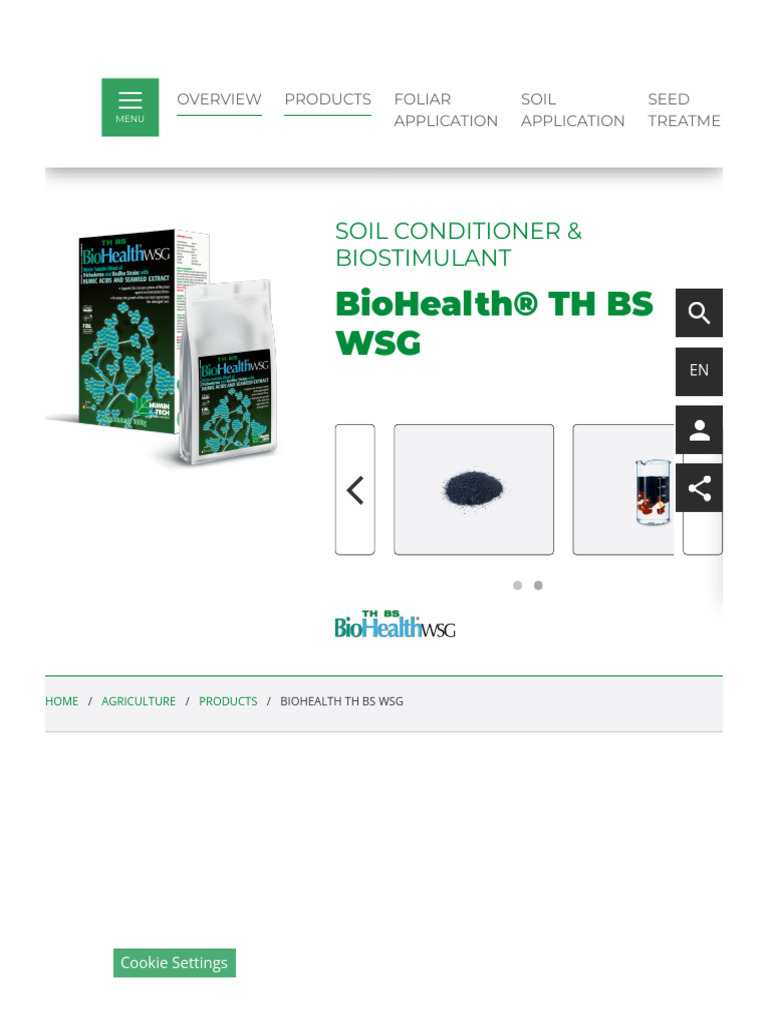 BioHealth TH BS WSG Soil Conditioner and Biostimulant - HUMINTECH | PDF | Soil | Agriculture