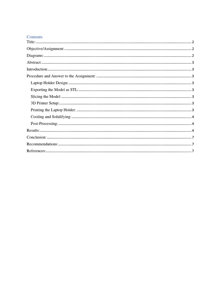 Additive Manufacturing Lab Report | PDF | 3 D Printing | 3 D Computer ...
