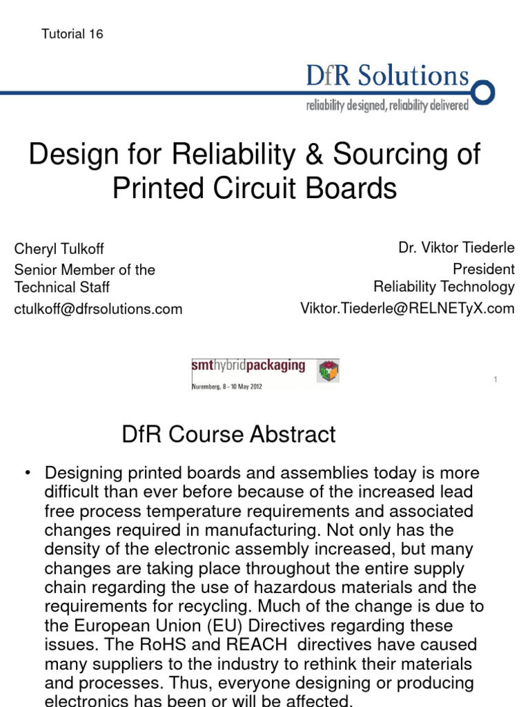 DFR and Sourcing of PCBs | PDF | Capacitor | Reliability Engineering