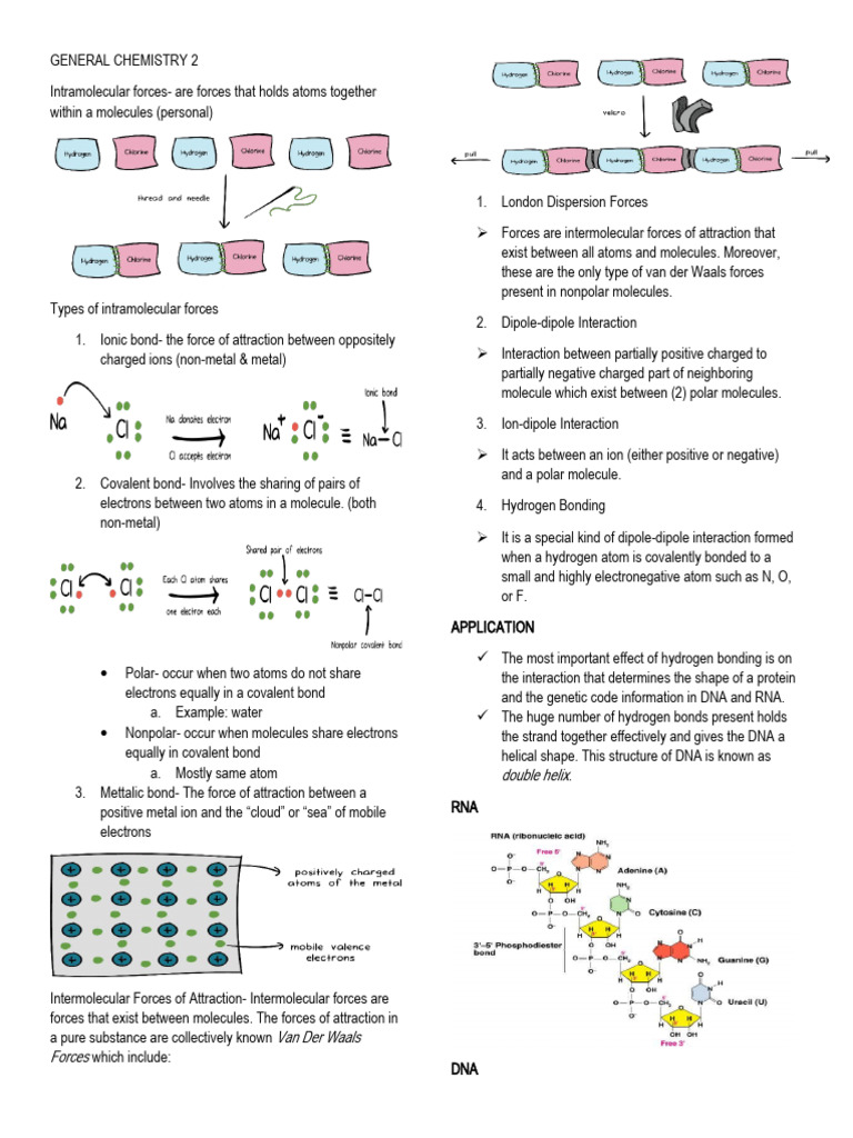 General Chemistry 2 1 | PDF | Chemical Bond | Intermolecular Force