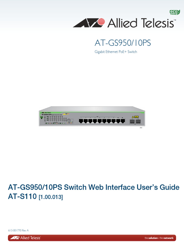 gs950 10pswebs110v100a | PDF | Internet Protocols | Computer Network