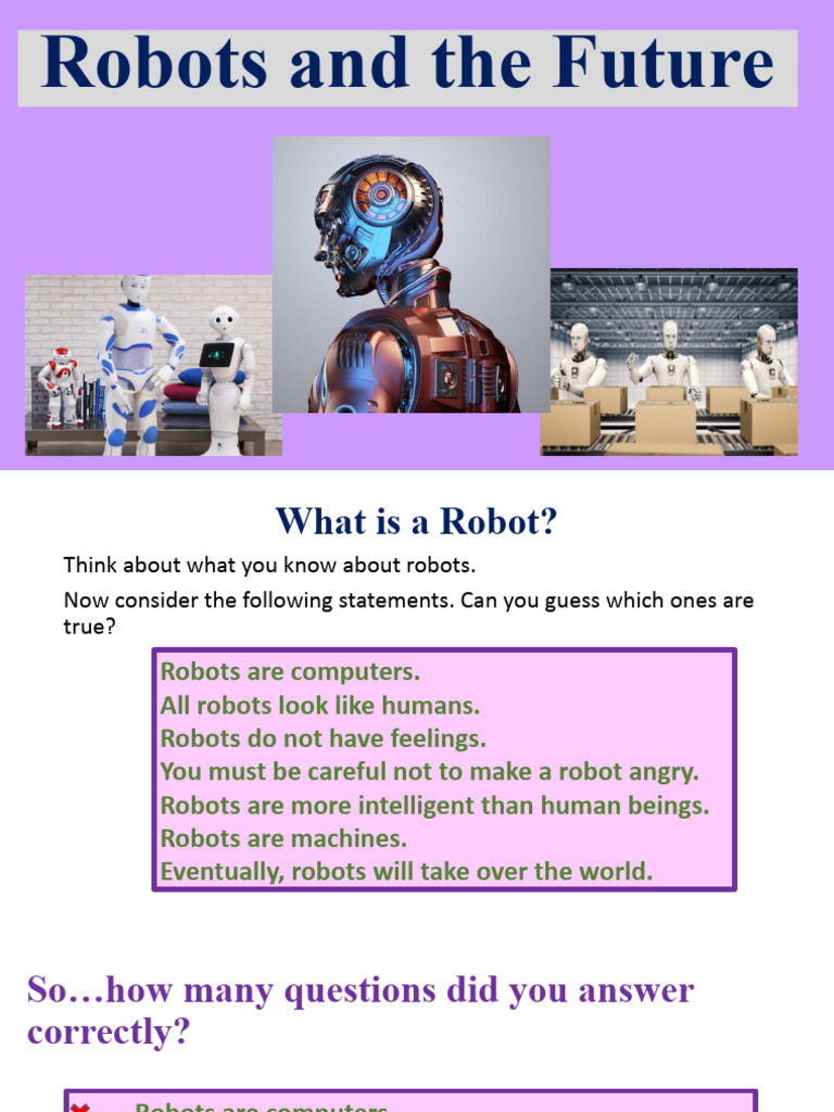 Robots and The Future Conversation Topics Dialogs Teacher Development ...