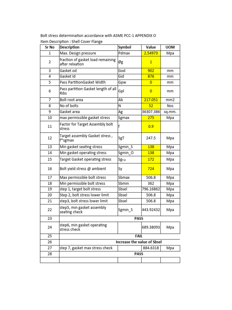 ASME PCC-1 APP O - 411-E-103 - Shell Cov. FLG | Download Free PDF | Mechanical Engineering ...
