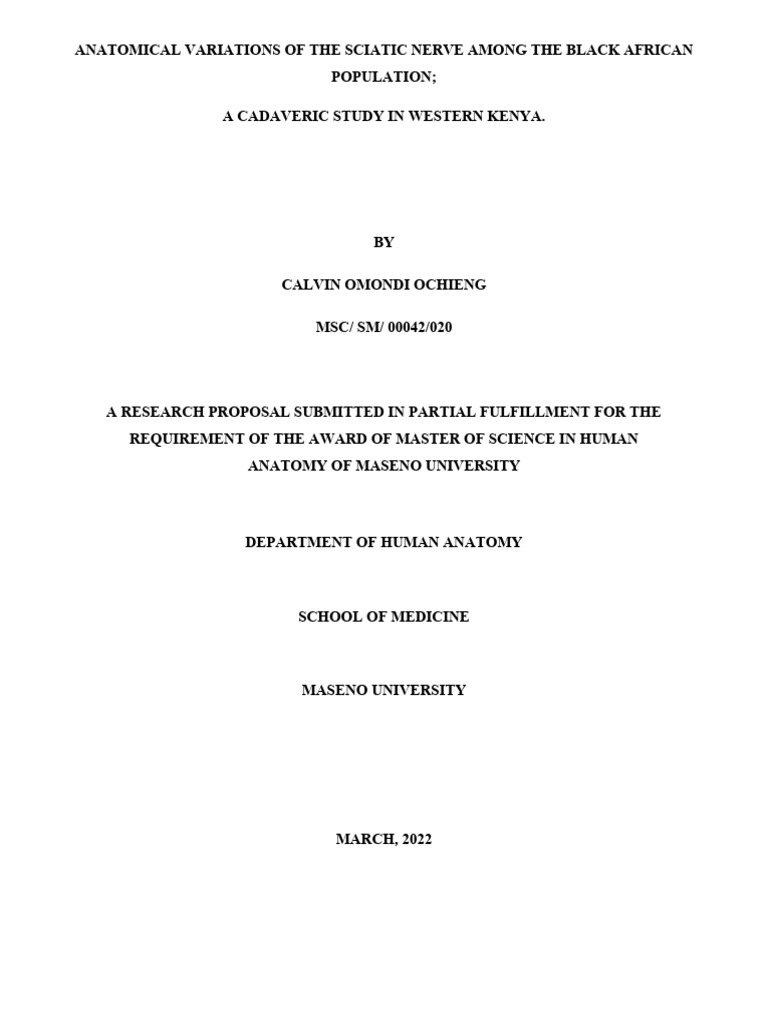 Sciatic Nerve Variations in Africans | PDF | Human Leg | Human Anatomy