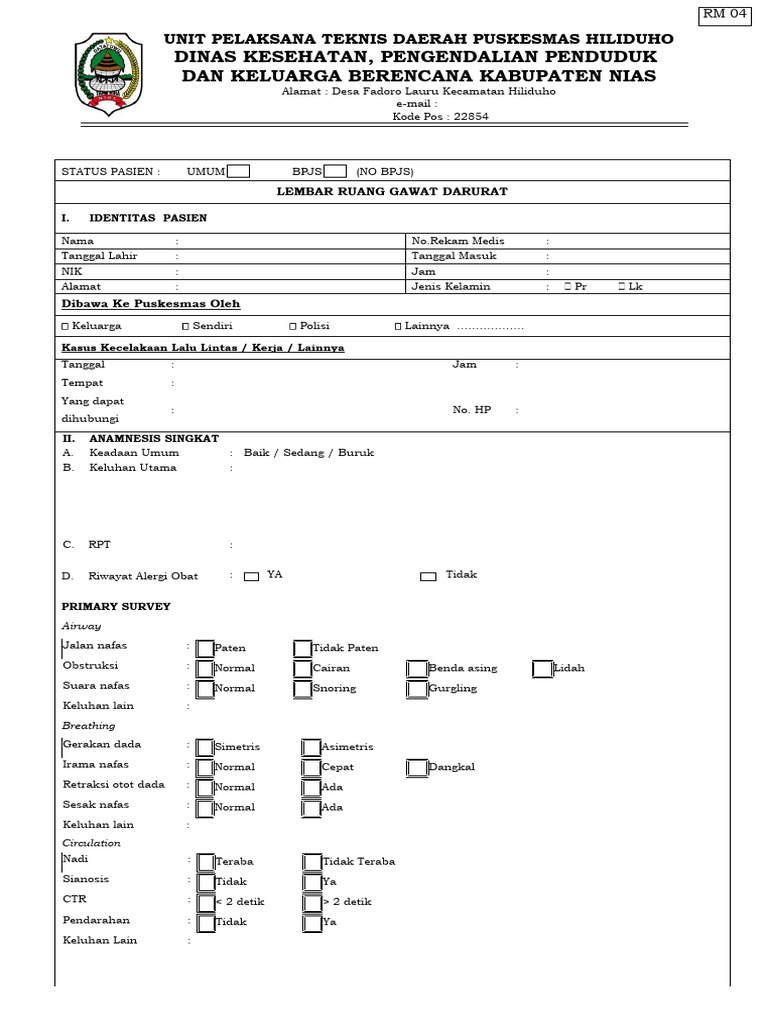 RM 4 Formulir RTGD | PDF