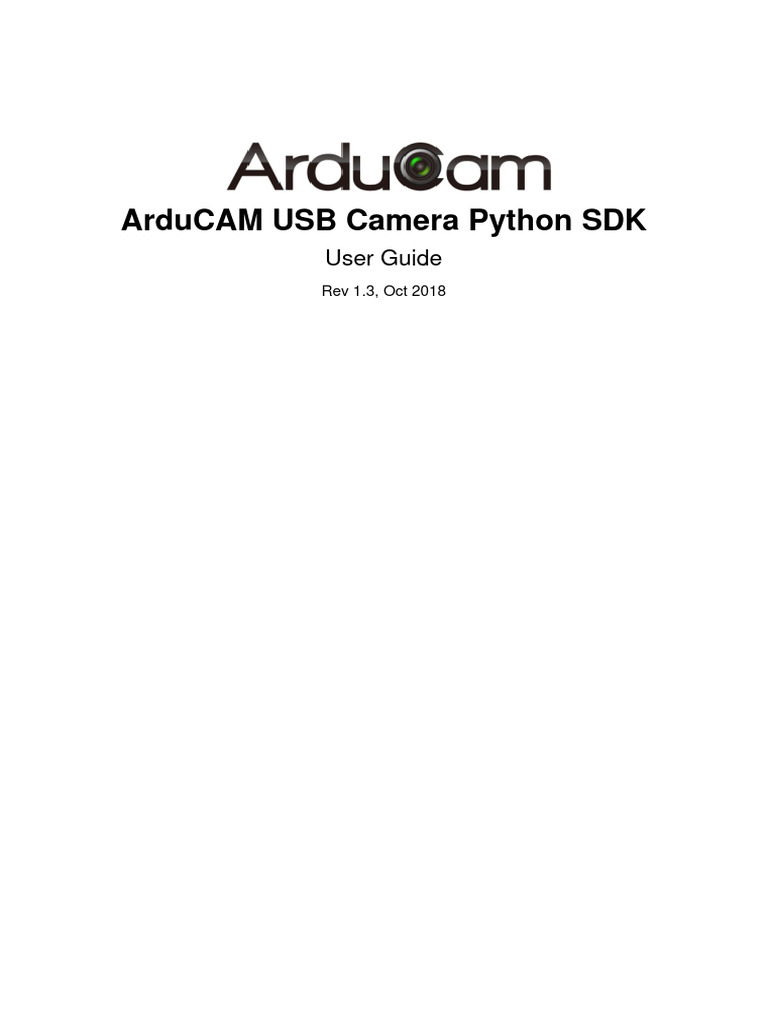 Arducam Usb Camera Python Sdk Guide V1 3 Pdf Library Computing Usb