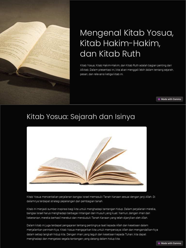 Mengenal Kitab Yosua Kitab Hakim Hakim Dan Kitab Ruth | PDF