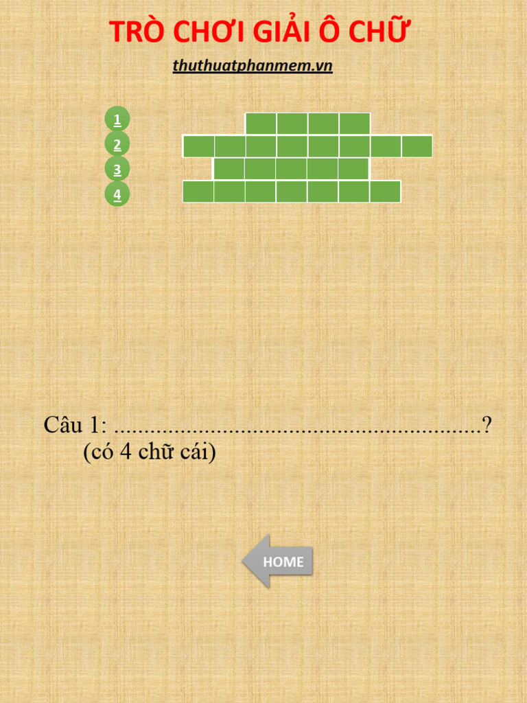Tro Choi Giai o Chu Bang Powerpoint | PDF