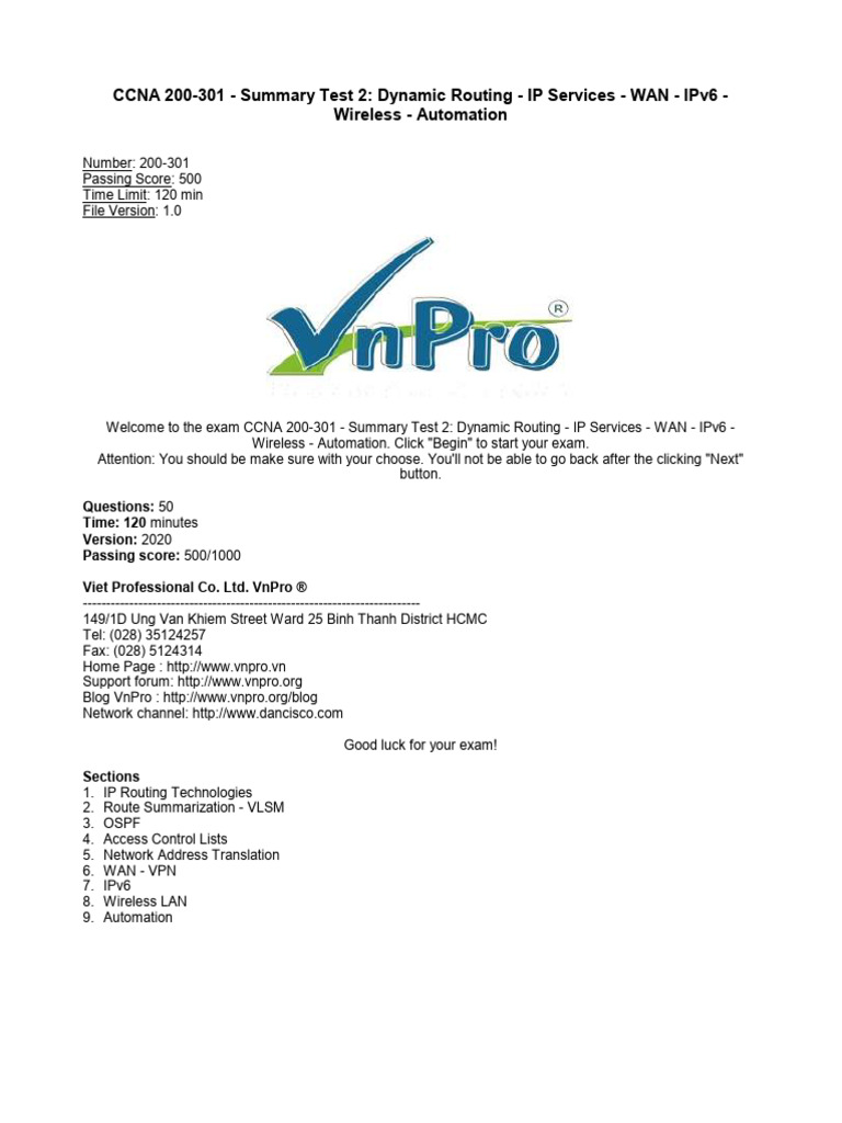 Test 2 | Download Free PDF | I Pv6 | Routing