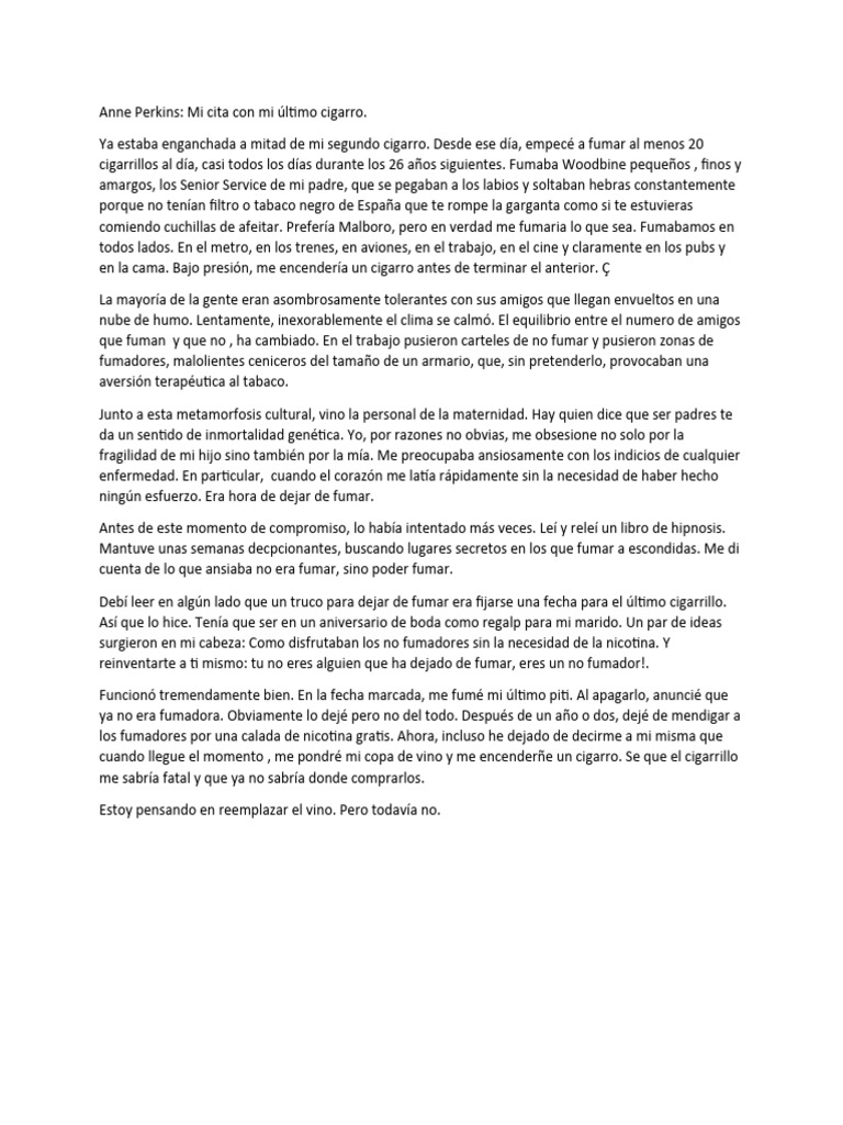 Anne Perkins | PDF | Cigarrillo | Determinantes de la salud