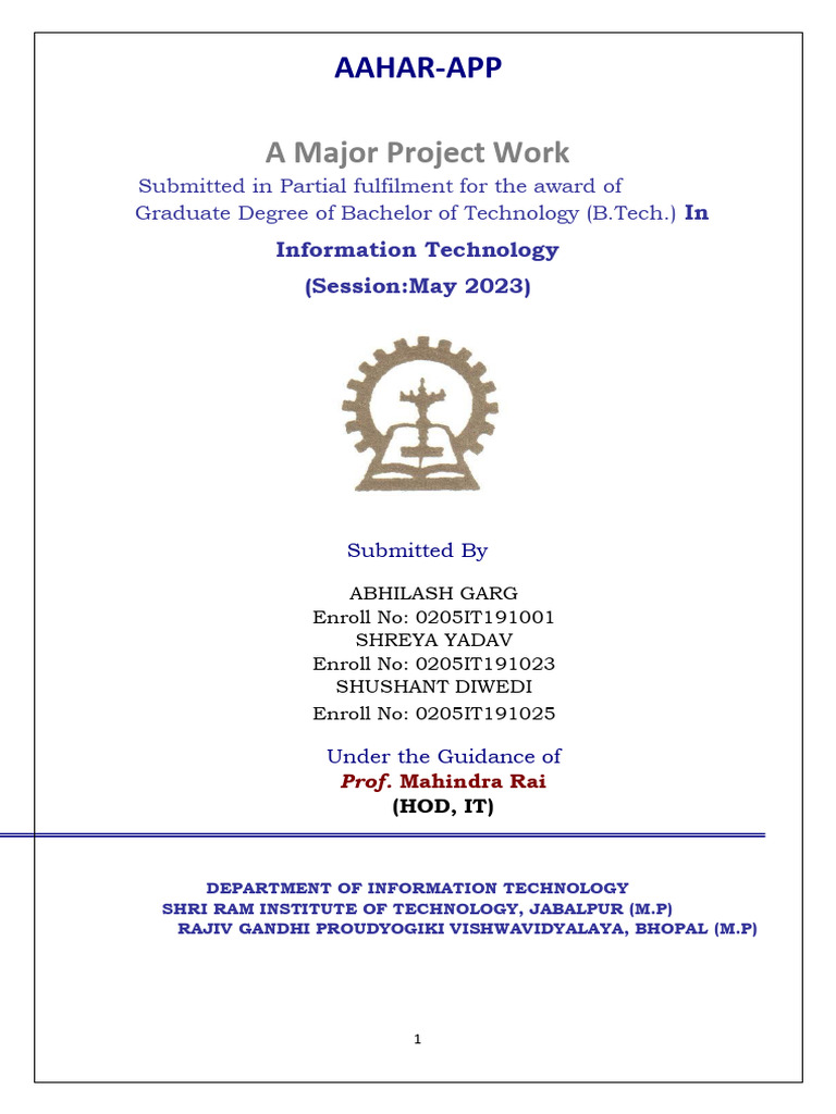 Report AAhar App | PDF | Software Testing | System