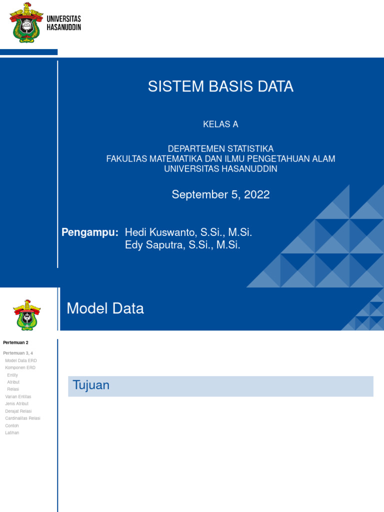 Atribut dalam Model Data ERD | PDF