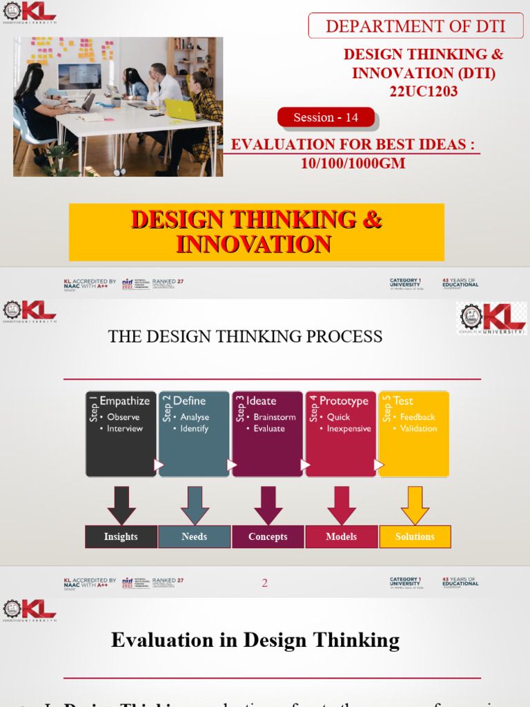 Evaluating Ideas in Design Thinking | PDF | Design Thinking | Prototype