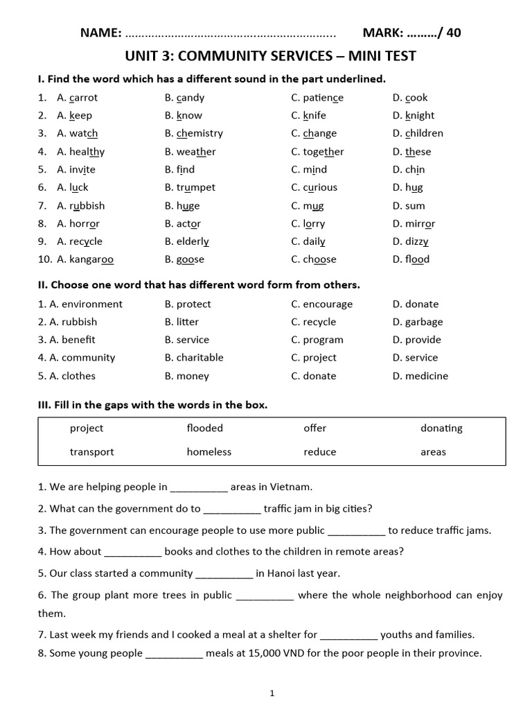 7.3 - Mini Test | PDF