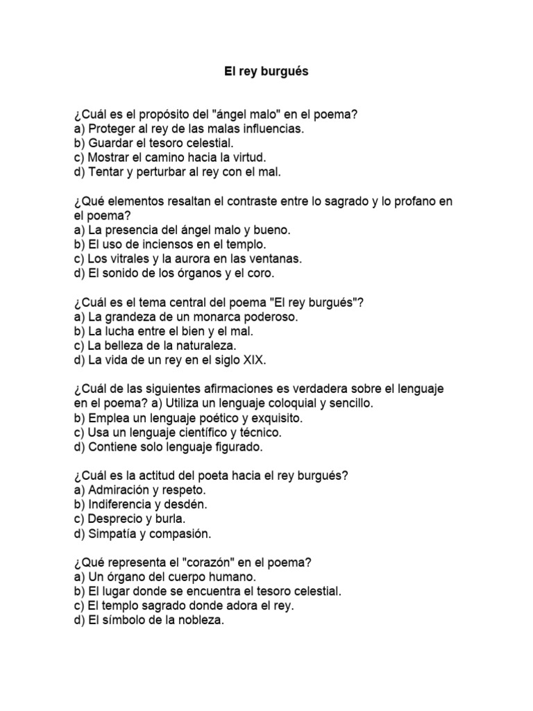 El Rey Burgués | PDF | Poesía