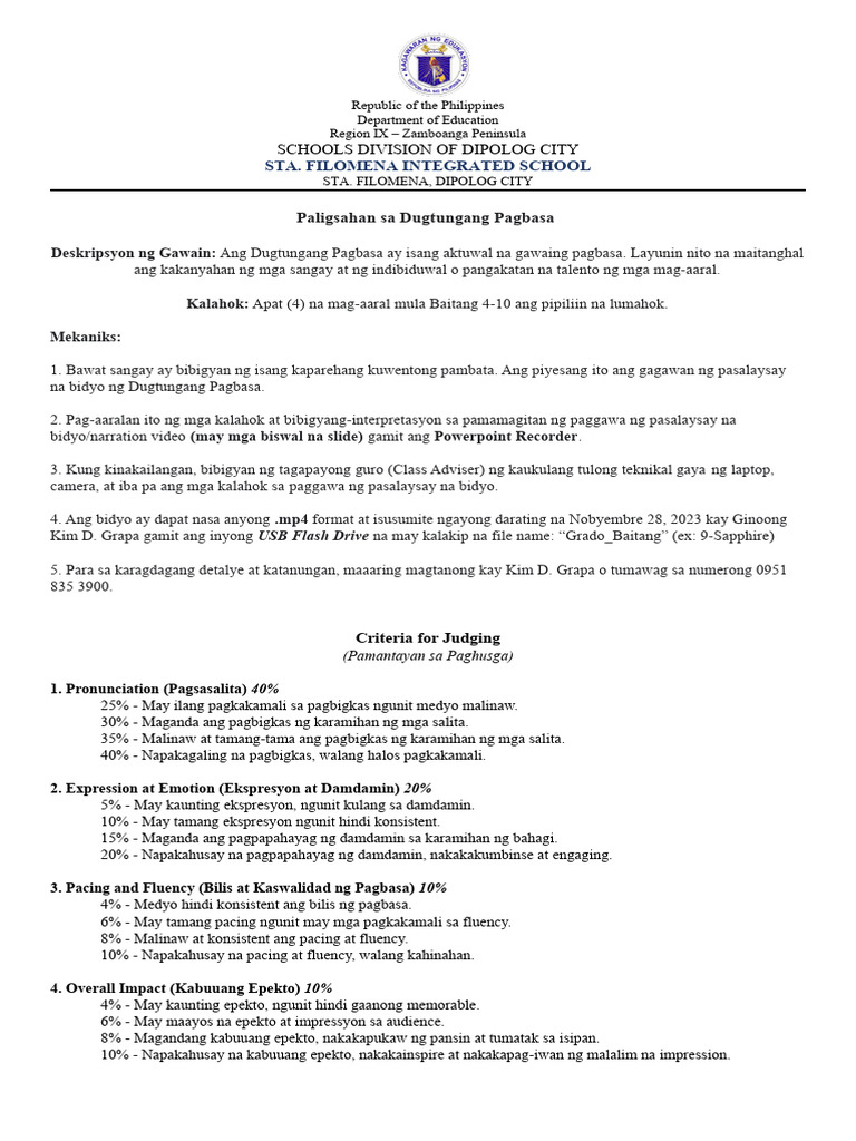 Dugtungang Pagbasa Mekaniks | PDF