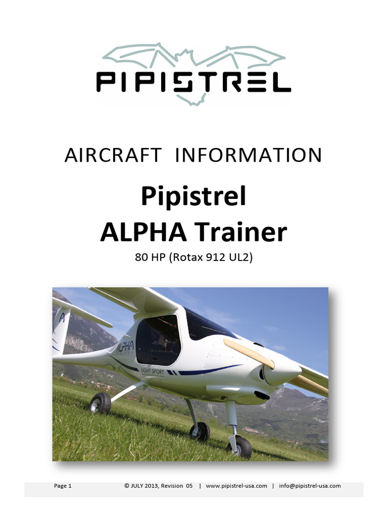 Pipistrel ALPHA Trainer | PDF | Aircraft | Takeoff