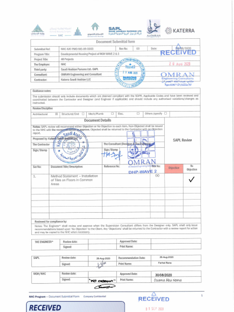 MOS Installation of Tiles On Floors in Common Areas | PDF | Tile | Cement