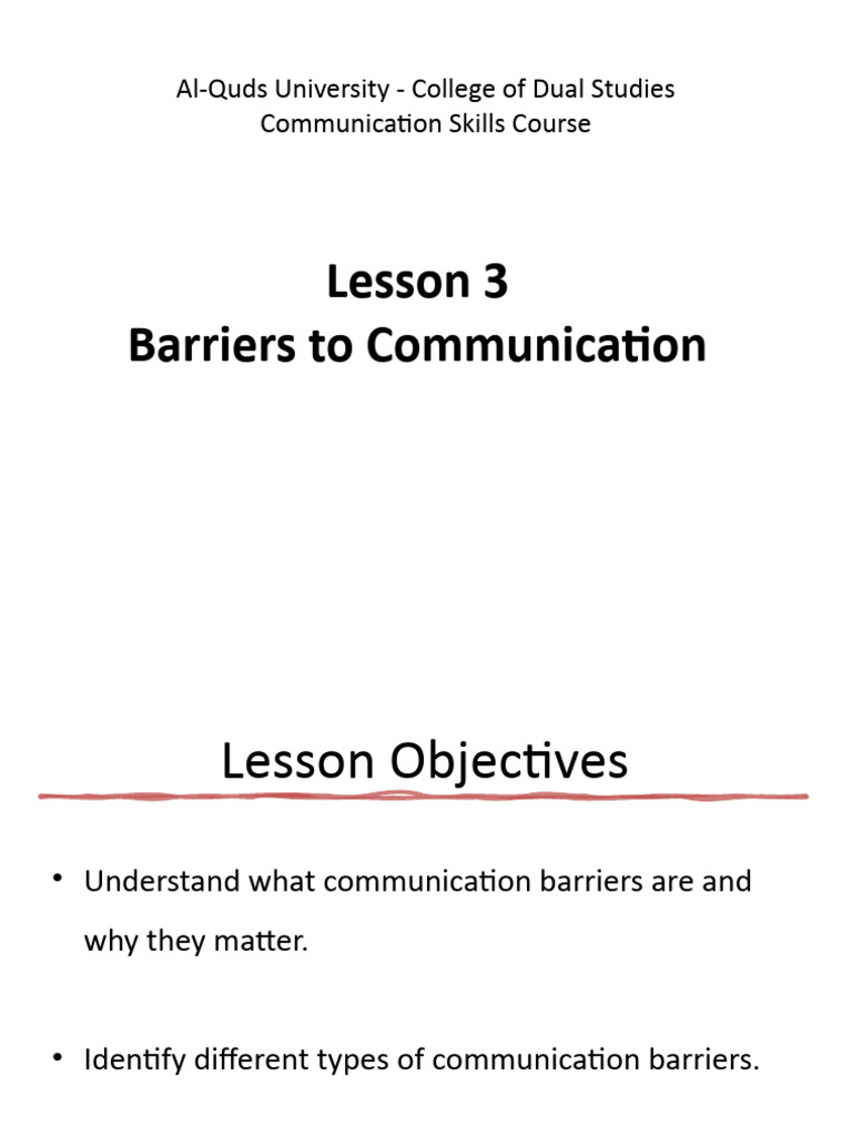 L3 - Barriers To Communication | PDF | Communication | Fluency